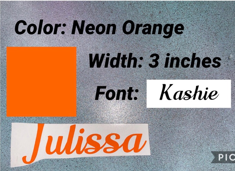 Custom Vinyl Name Decal NEW COLORS - Etsy
