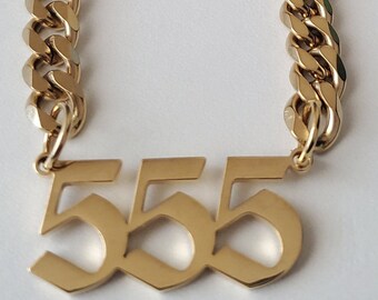 555 Number Necklace - Etsy