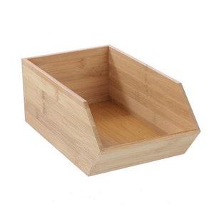Bamboo Stackable Storage Cubes, Mini Bins for Organizing Spices, Jars ...