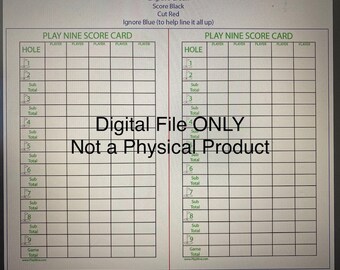 Play Nine Score Sheet - Etsy