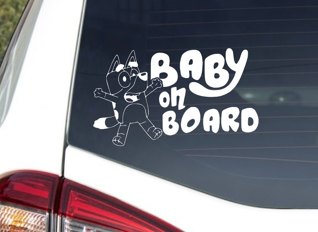 Baby on Board Bluey Car Sticker Decal Waterproof - Etsy