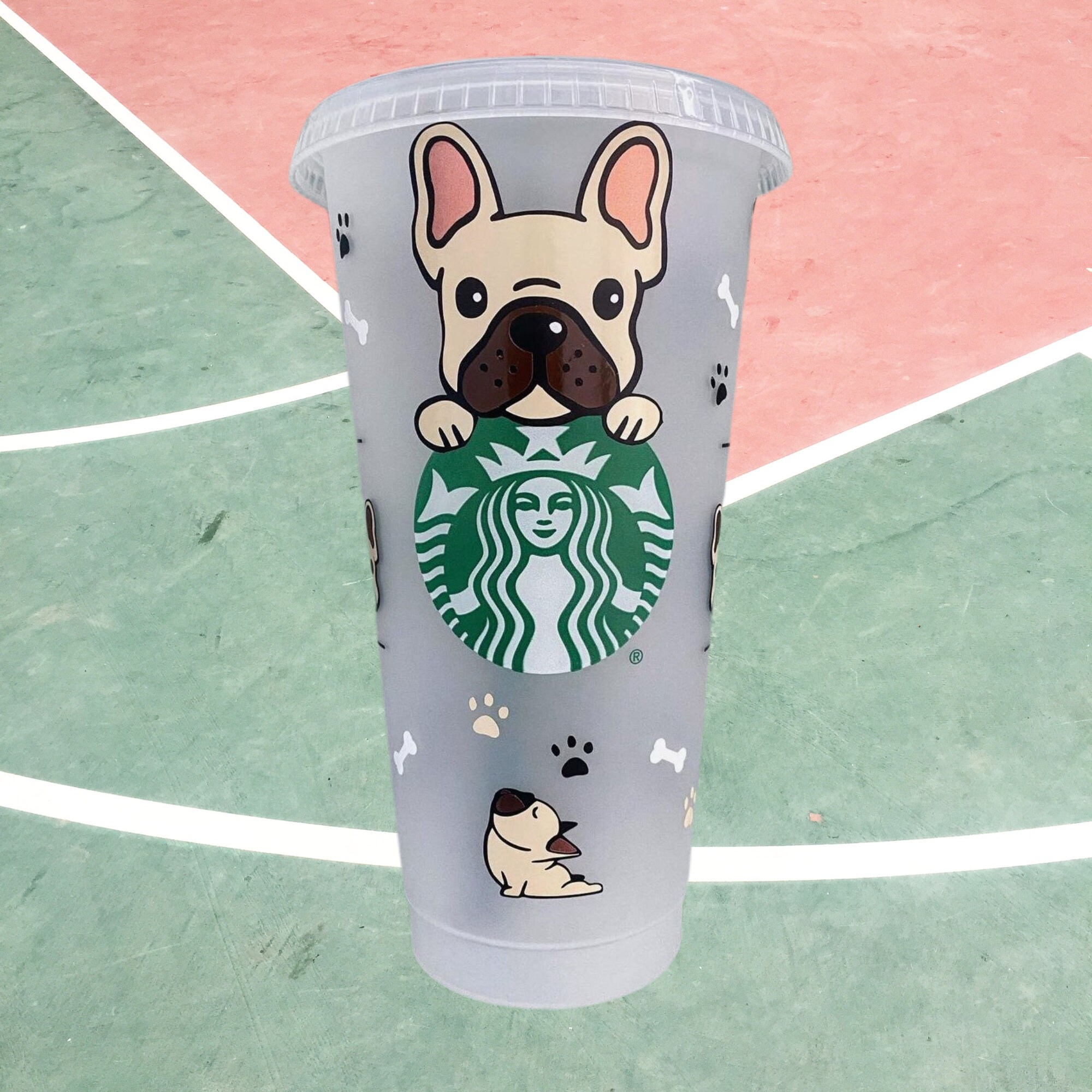 Custom Frenchie Starbucks Cup, French Bulldog Breed Starbucks Reusable ...