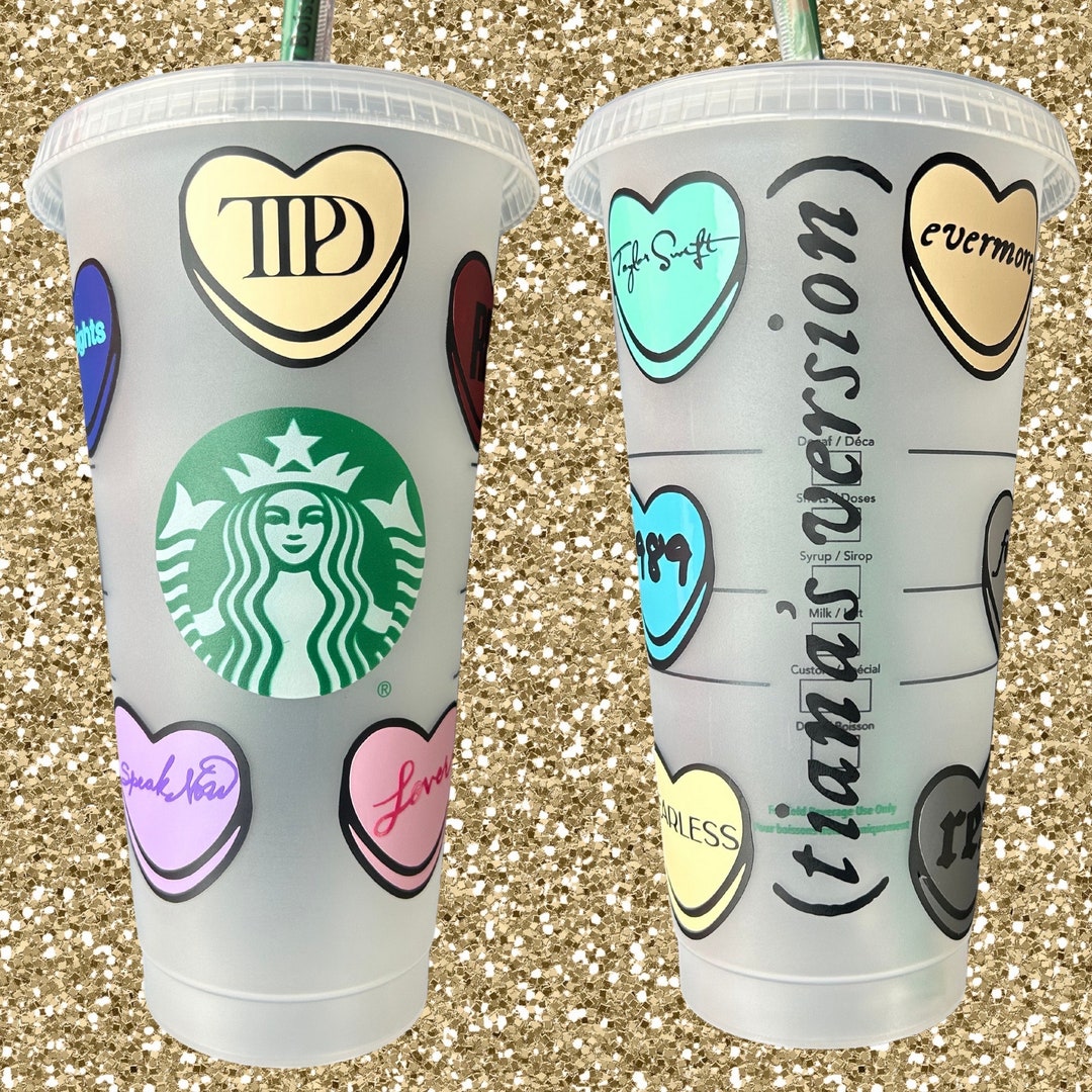 Custom Taylor Swift Starbucks Cup, Eras Tour, Taylors Version Red Lover ...