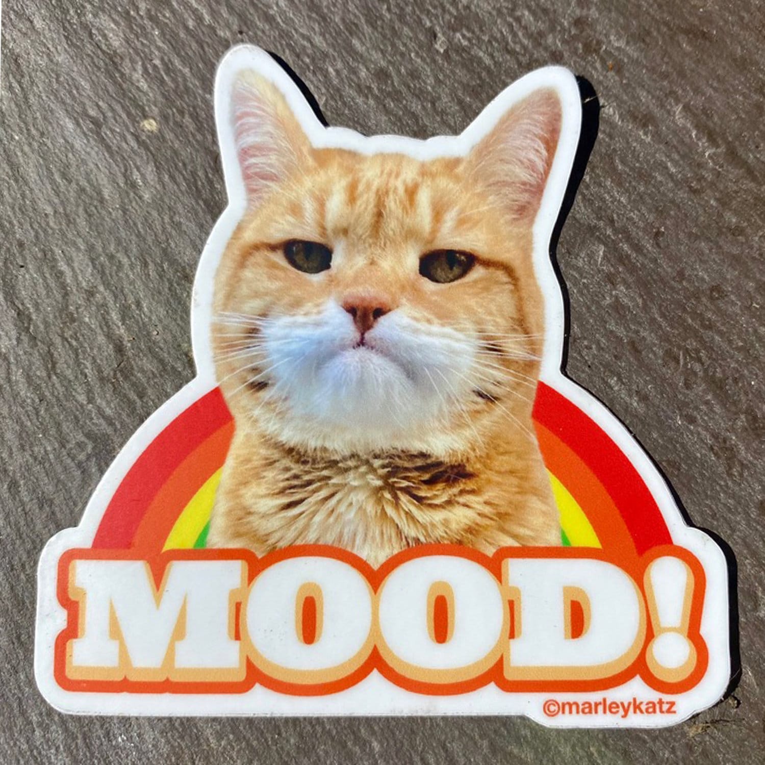 Marley Katz Grumpy Cat Rainbow Mood Sticker - Etsy