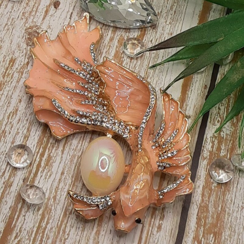 Koi Fish Brooch - Etsy