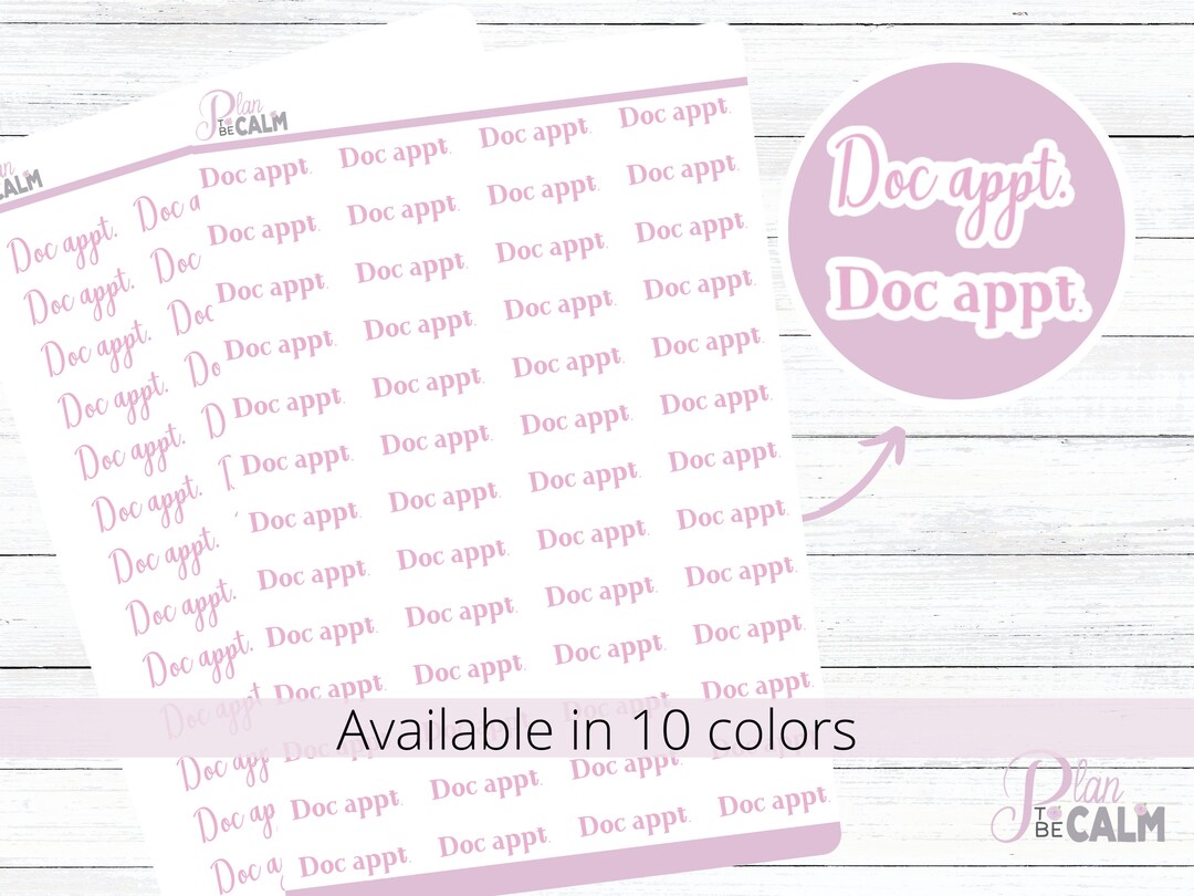 Colorful Doctor Appointment Script Stickers, Medical Label Stickers - Etsy