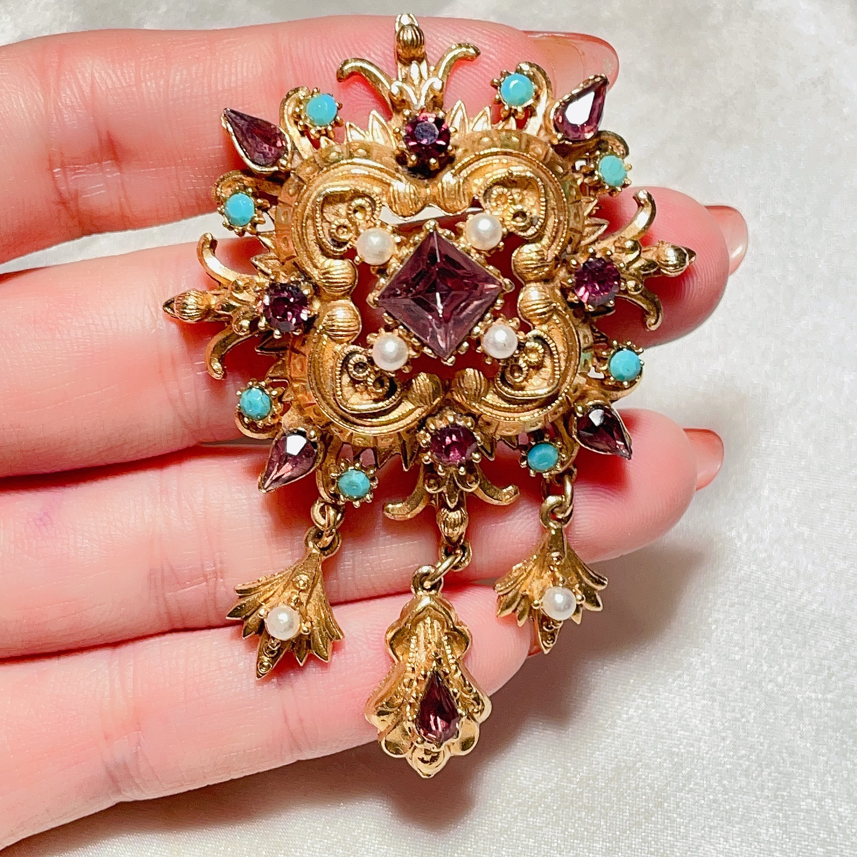 Vintage Signed Florenza Brooch - Etsy