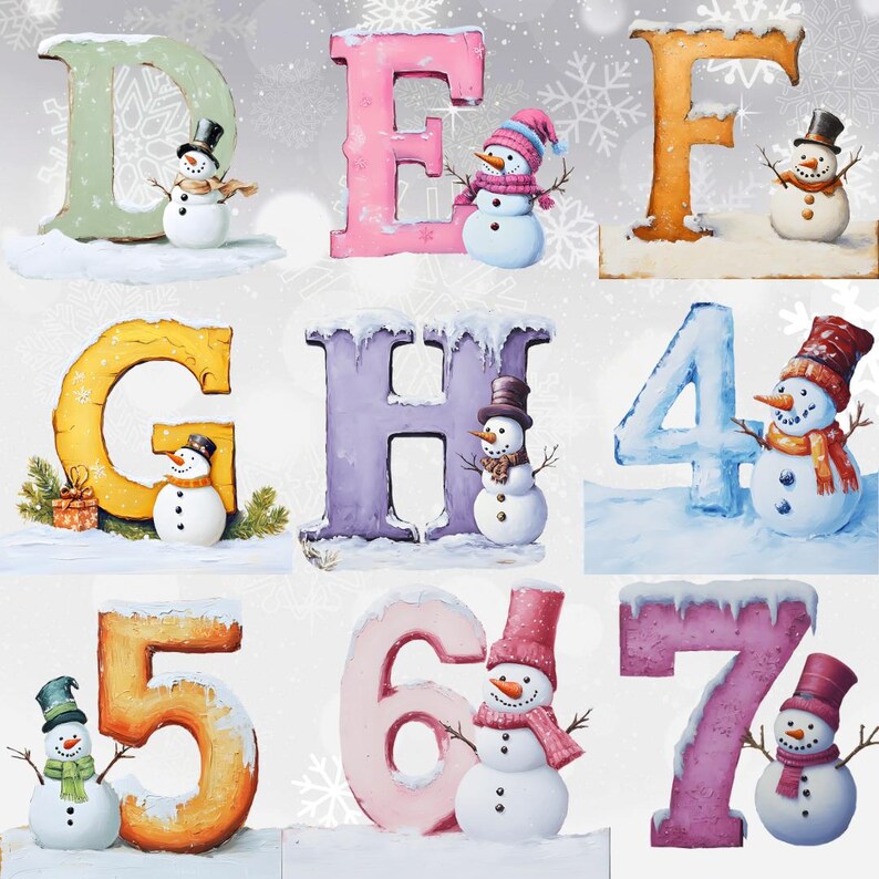 Pastel Alphabet Clipart Pastel Letters Clipart Pastel Christmas Clip ...