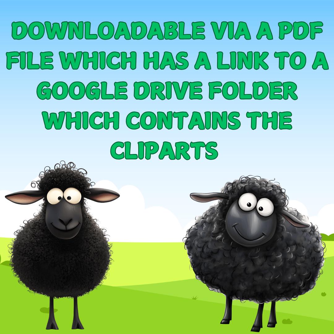 Funny Sheep Clipart Bundle Quirky Sheep Clipart Bundle Silly Farm ...