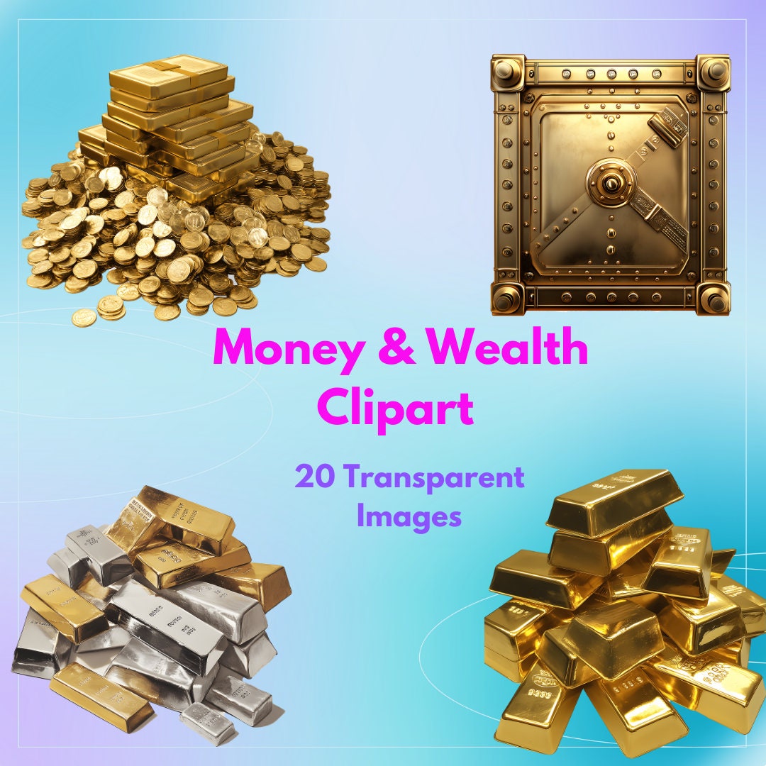Money Mindset Clip Art Set for Wealth Seekers Who Want the Millionaire Life, Billionaire ...