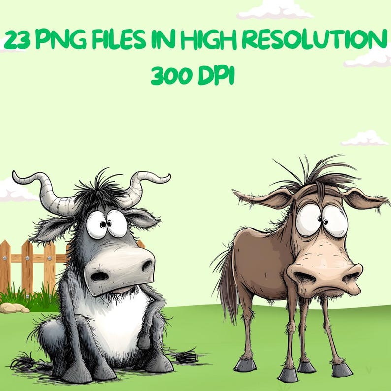 Quirky Farm Animal Clipart | Funny Farm Animal Clipart | Clipart Farm ...