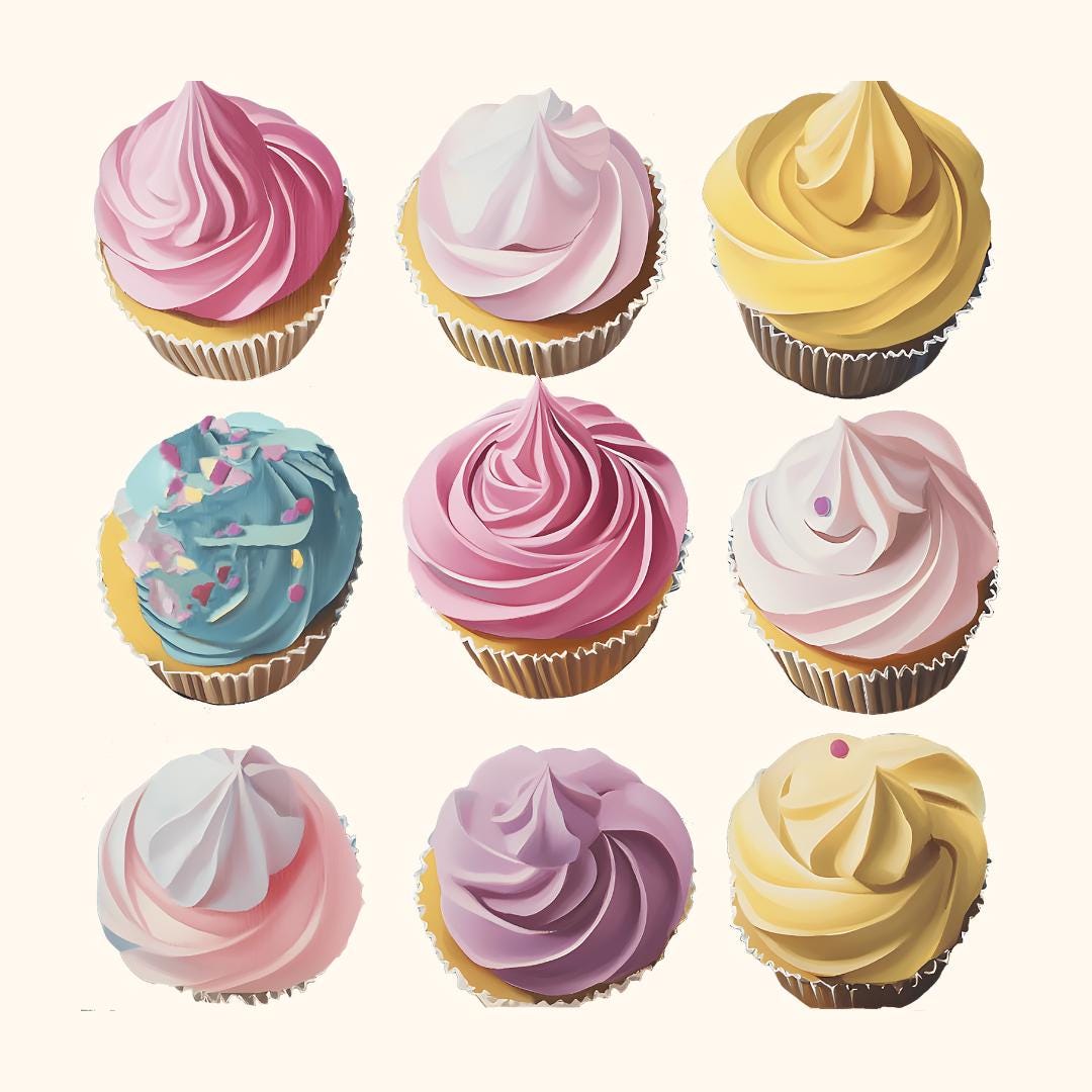 Sweet Treats Pastel Clipart | Clipart Patisserie | Cute Candy Pastel ...