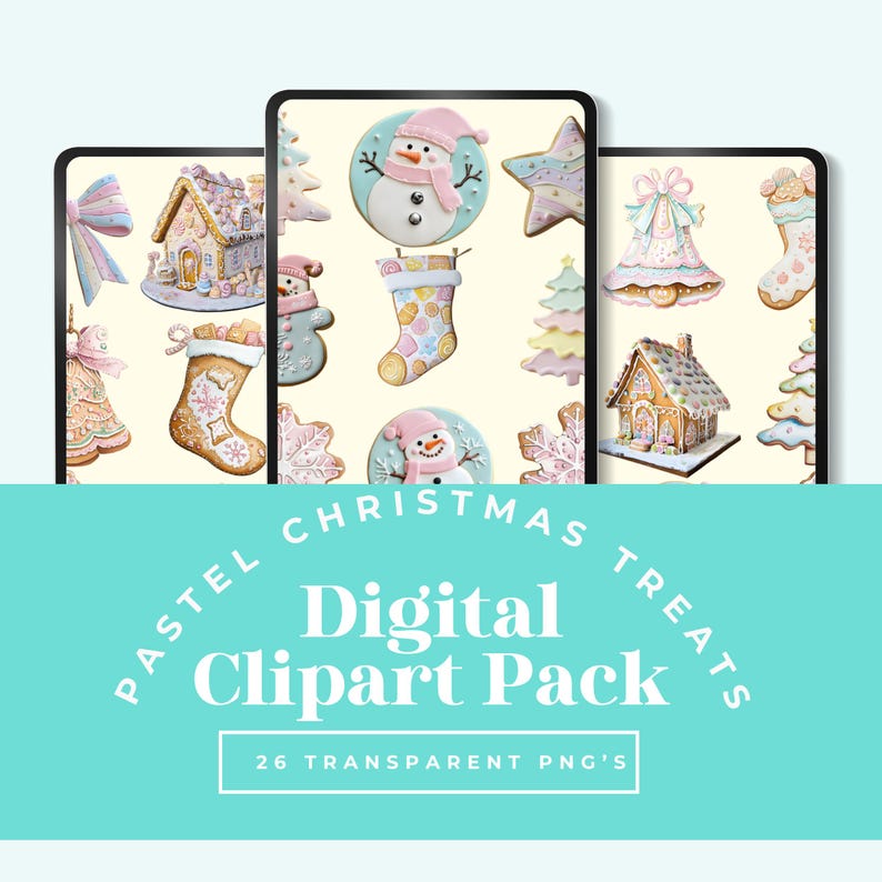 Pastel Gingerbread House Clipart | Pastel Christmas Candy Clipart ...