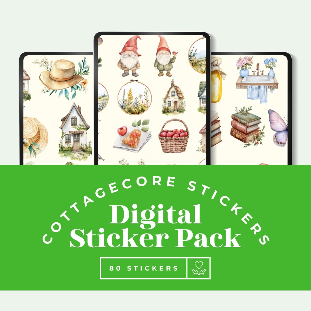 Cottagecore Digital Stickers, Goodnotes Stickers, Notability Stickers ...