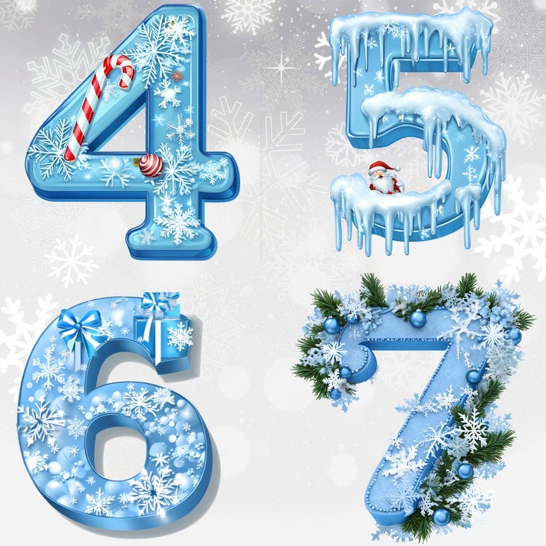 Christmas Numbers Clipart Christmas Clipart Alphabet Christmas Font Png ...