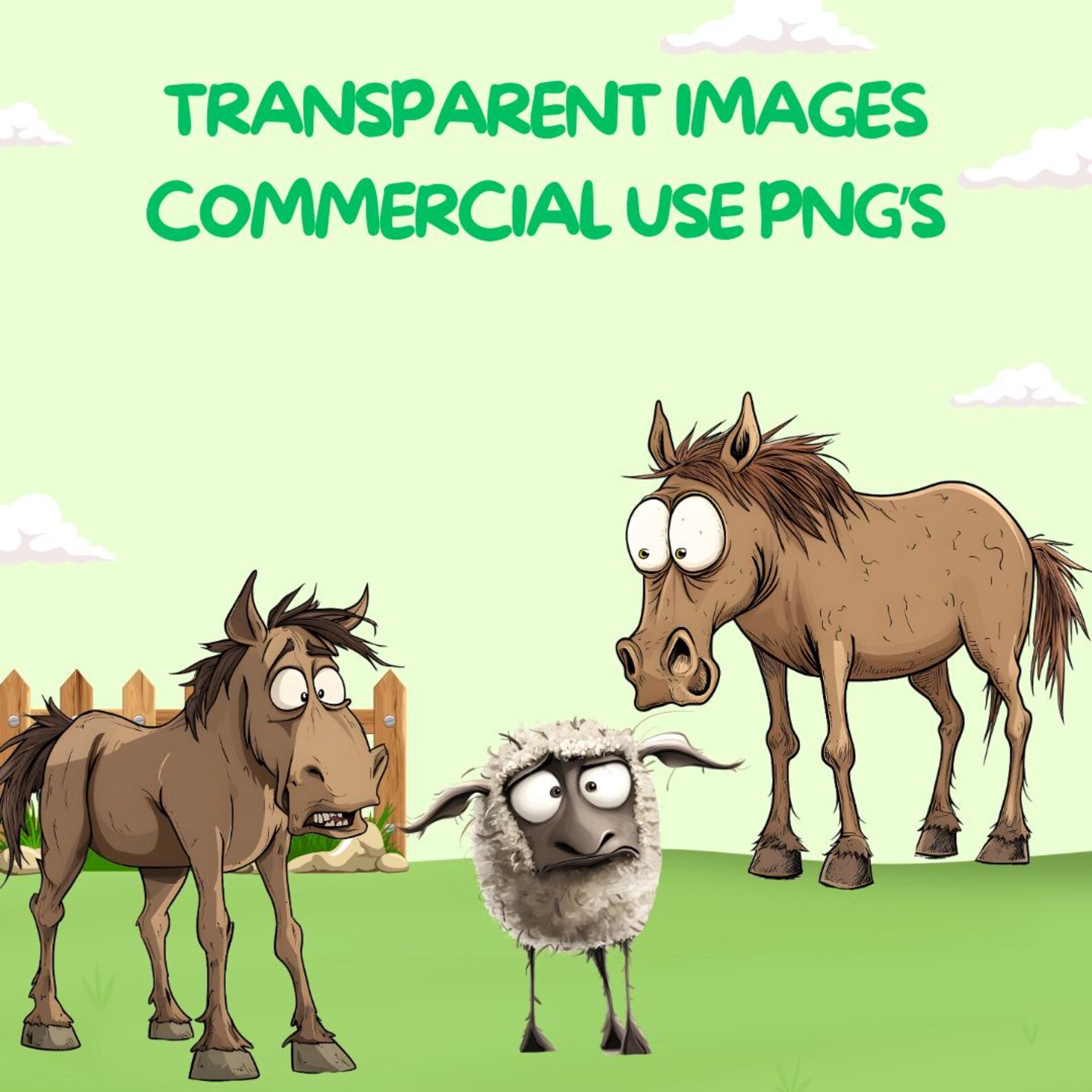 Quirky Farm Animal Clipart | Funny Farm Animal Clipart | Clipart Farm ...