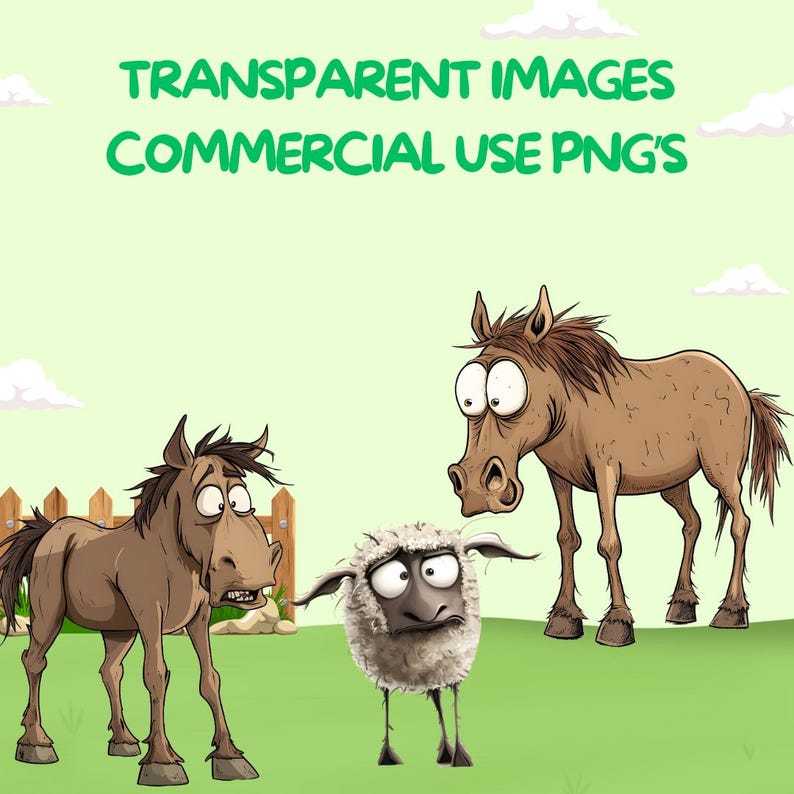 Quirky Farm Animal Clipart | Funny Farm Animal Clipart | Clipart Farm ...