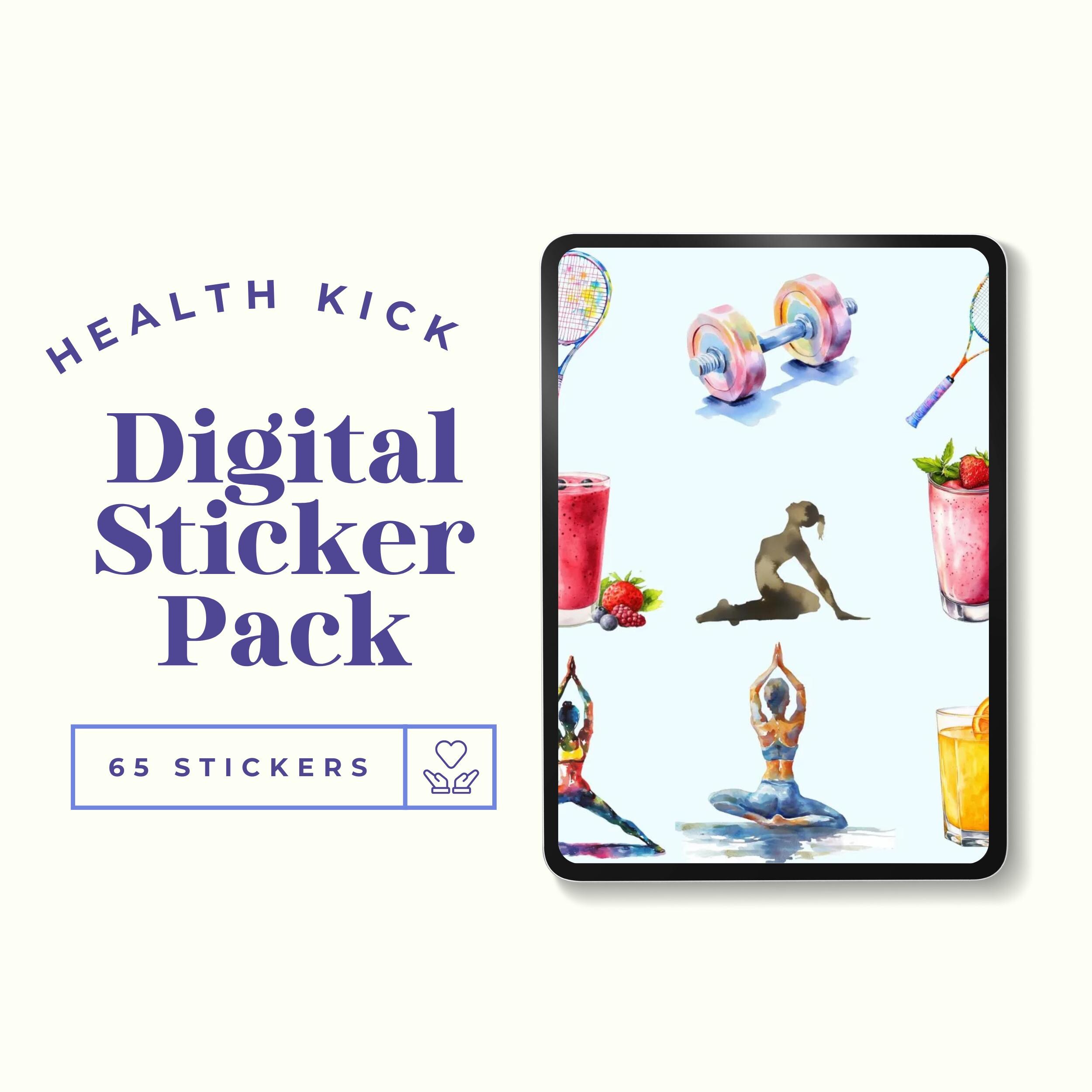 Health Digital Stickers Health and Fitness Digital Stickers Health and ...