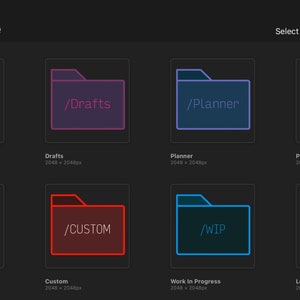 Procreate Folders • 8 Folder Icons for Organizing and Labeling ...