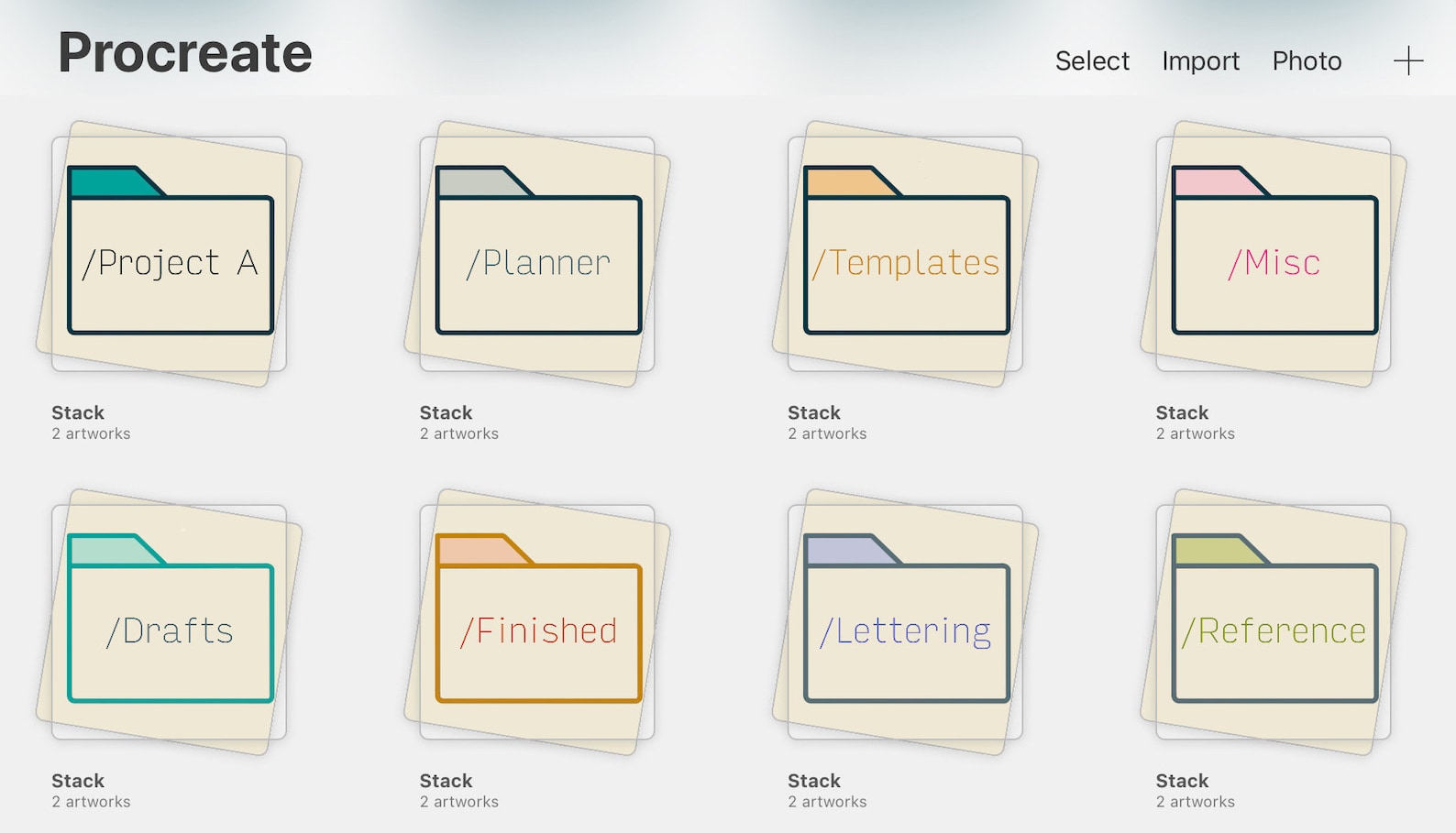 Procreate Folders • 8 Folder Icons for Organizing and Labeling ...
