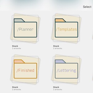 Procreate Folders • 8 Folder Icons for Organizing and Labeling ...