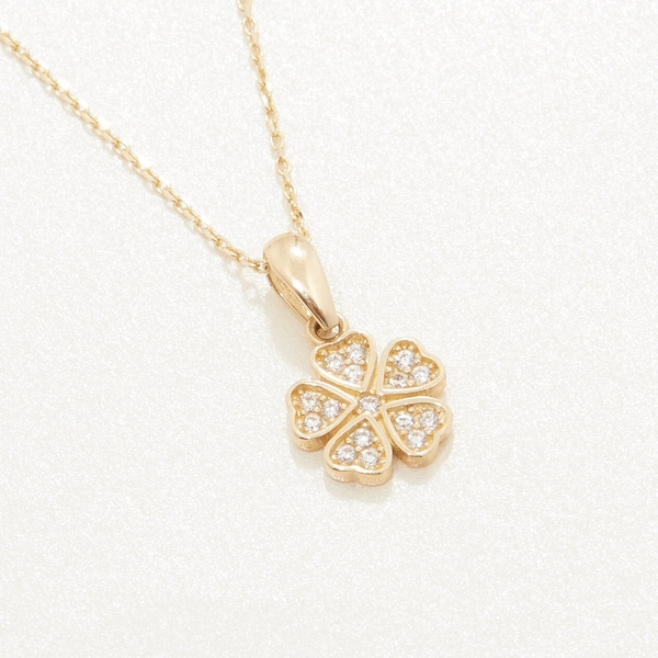 Heart Clover Necklace - Etsy