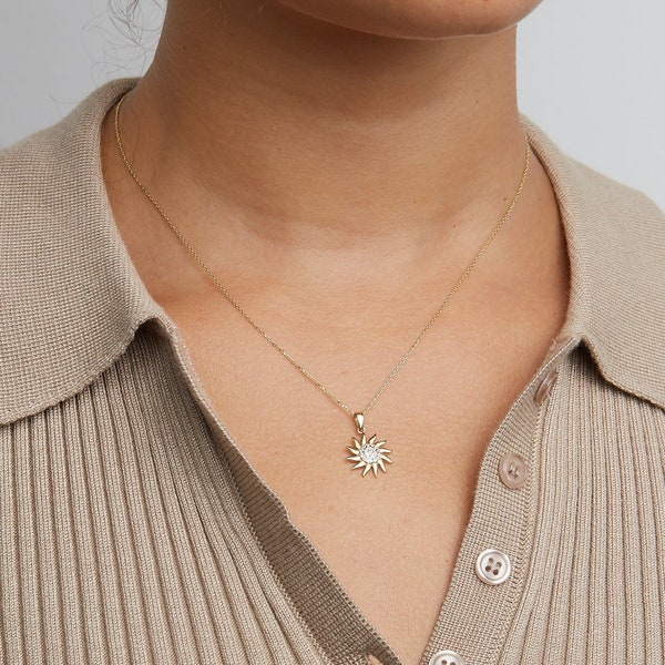 Sun Necklace - Etsy