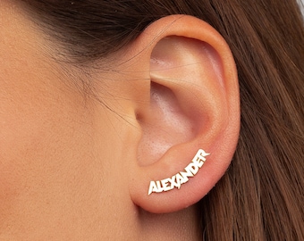 Name Stud Earrings - Etsy