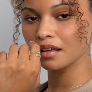 Wrap Around Ring, 14K Solid Gold Wrap Around Ring, 10K Gold Rings, 8K ...