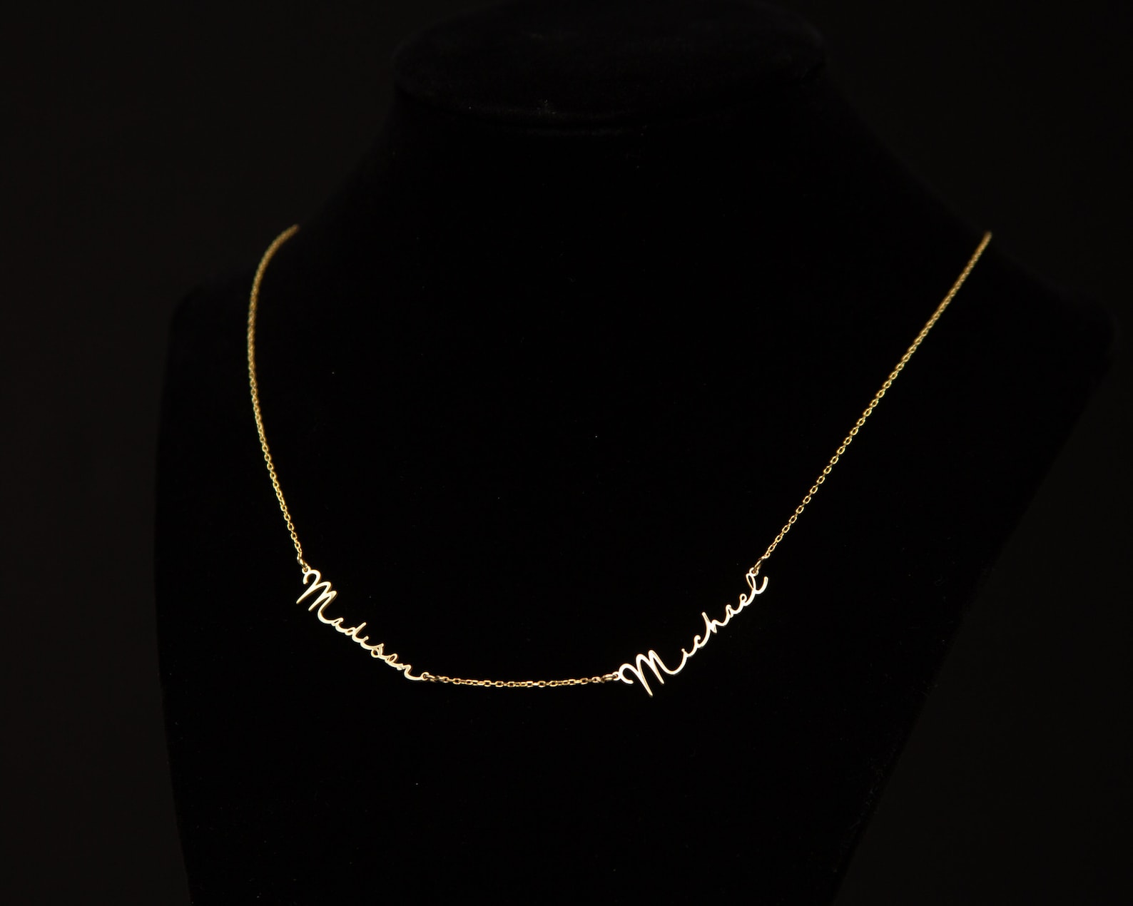 REAL GOLD Multiple Name Necklace Family Necklace Children - Etsy