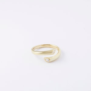 Wrap Around Ring, 14K Solid Gold Wrap Around Ring, 10K Gold Rings, 8K ...