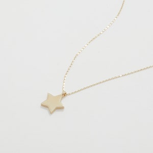 Star Necklace, 14K Solid Gold Star Necklace, Golden Star Necklace ...