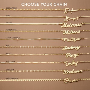 14K Gold Name Necklace, Personalized Name Pendant Necklace, Custom Name ...