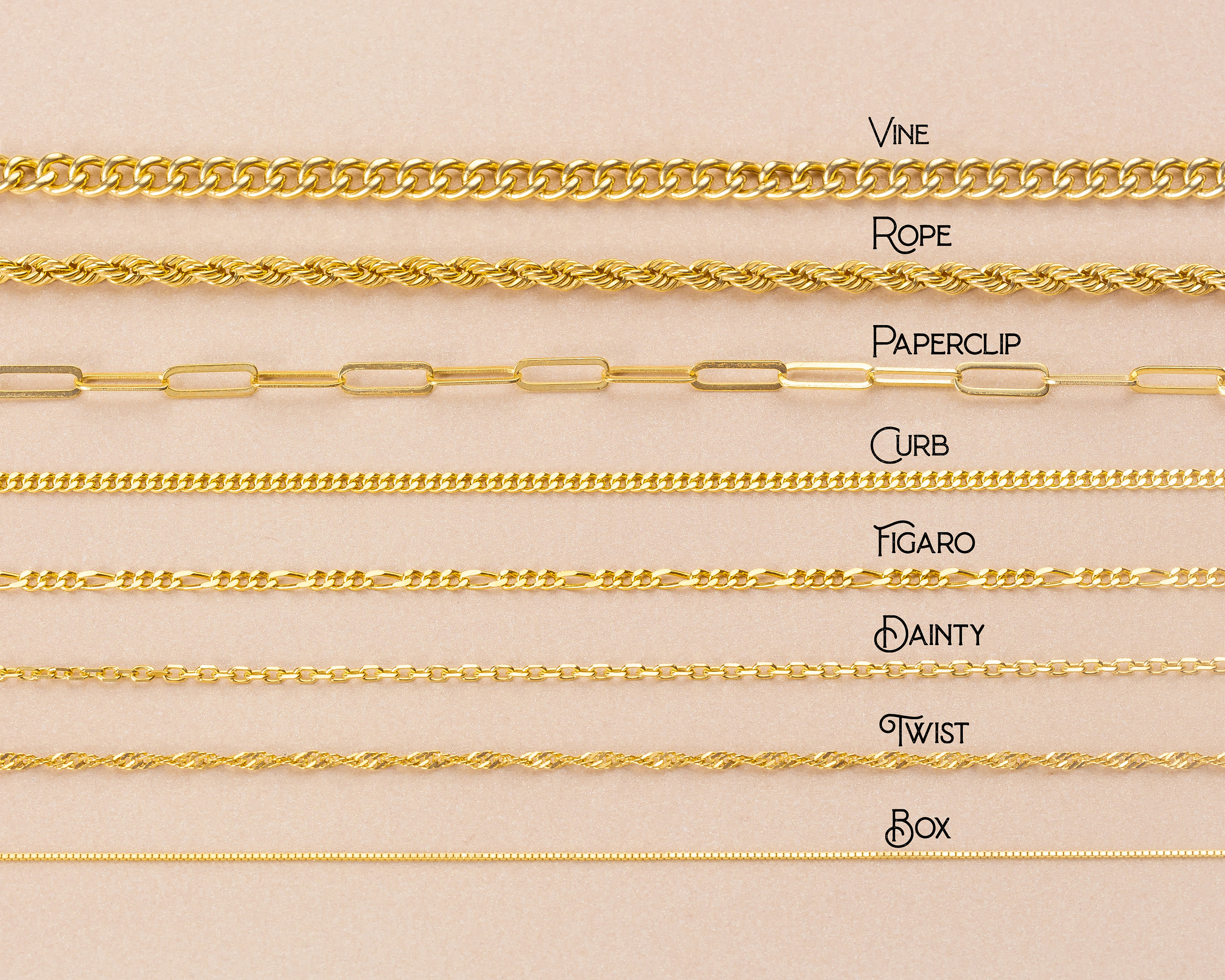 Layering Chain Necklace, Silver Minimalist Chain , Paperclip, Twist ...