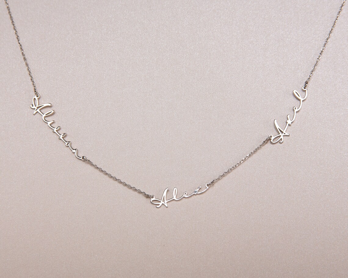 Actual Signature Necklace Handwriting Necklace Personalized | Etsy