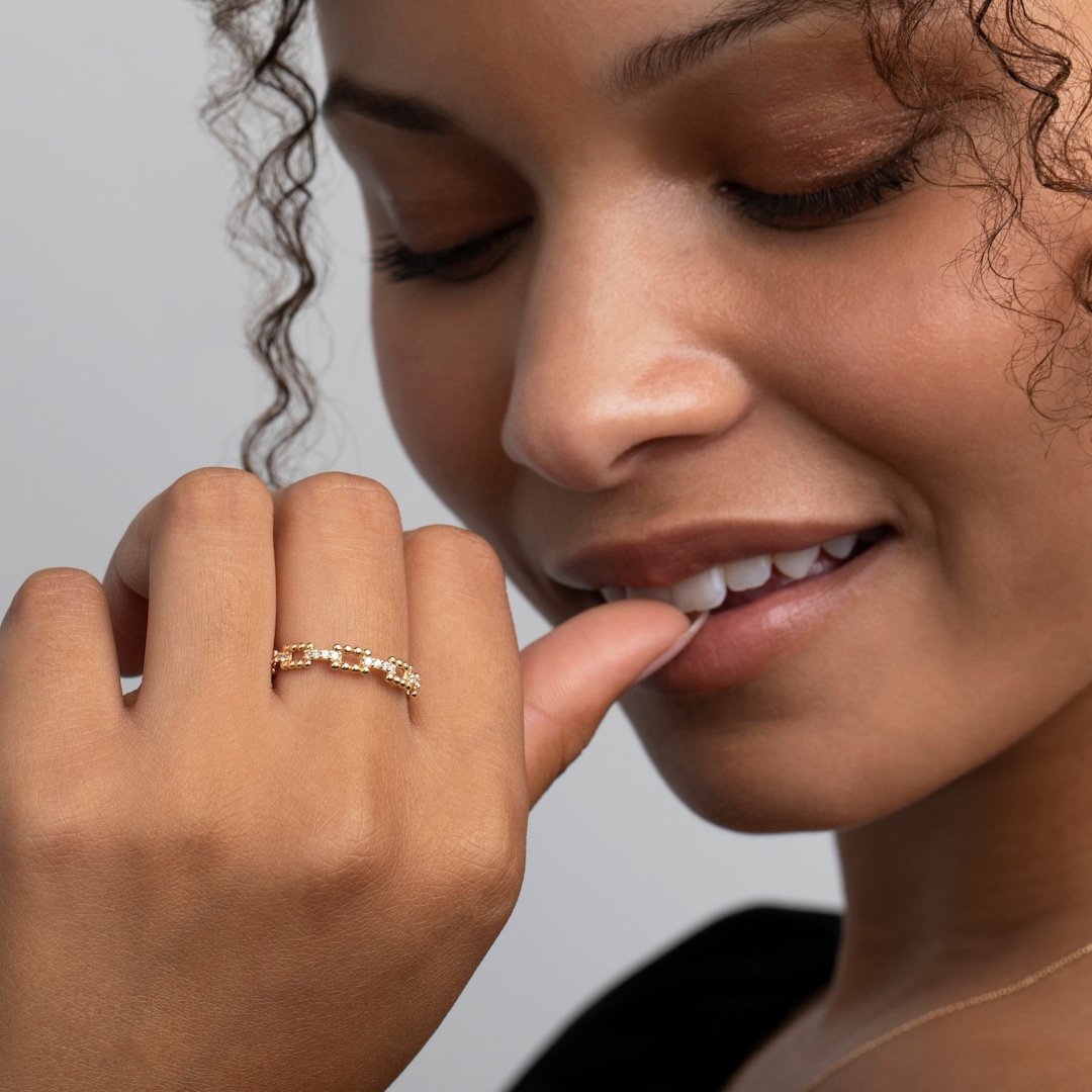 Stacking Ring, 14K Solid Gold Stacking Ring, 10K Solid Gold Stacking ...