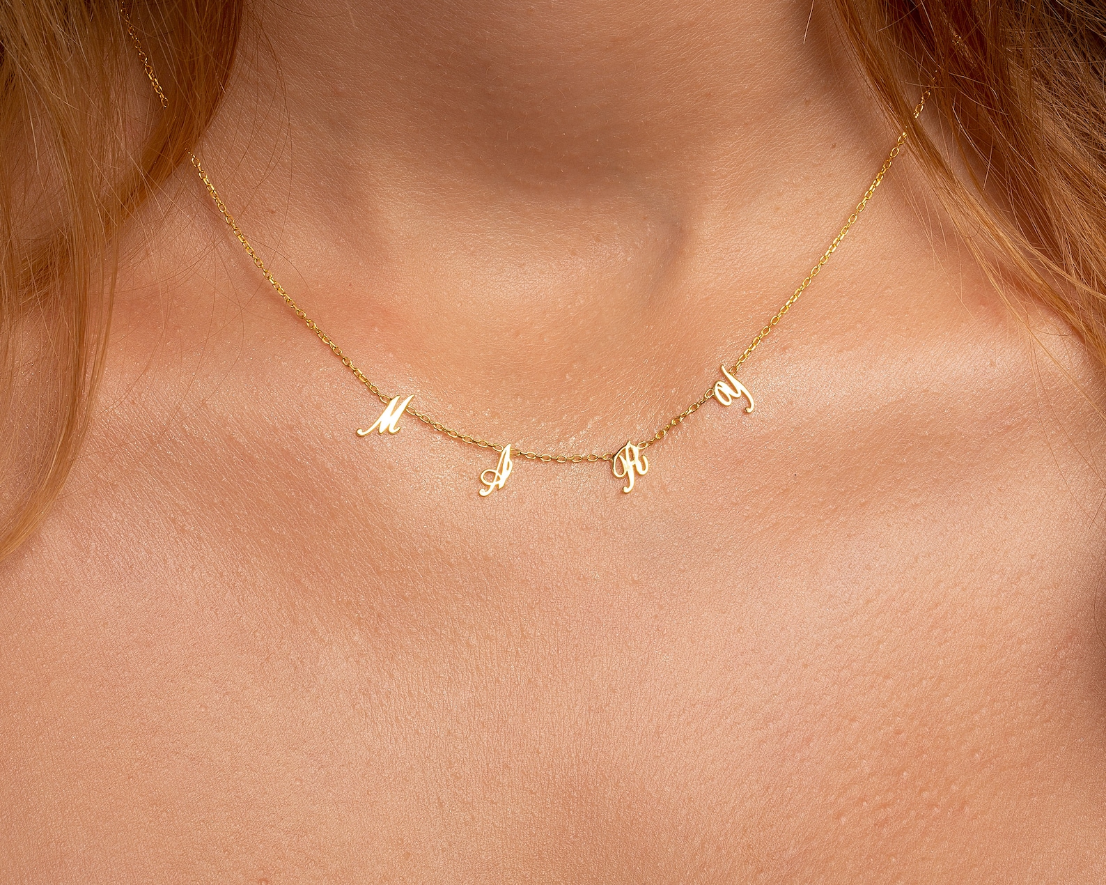 14K Gold Name Necklace Personalized Necklace Necklace With | Etsy