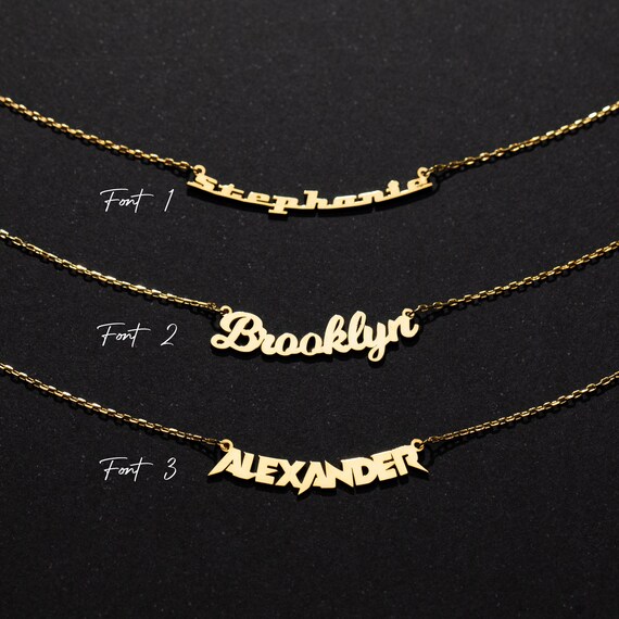 PERSONALIZED NAME NECKLACE Script Name Necklaces Mothers Day - Etsy