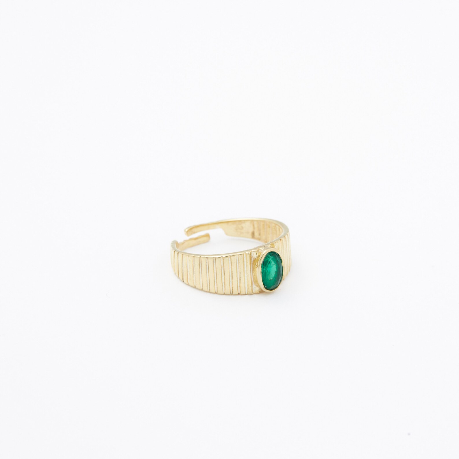 CZ Emerald Ring, 14K Solid Gold CZ Emerald Ring, 10K Gold Ring, 8K Gold ...