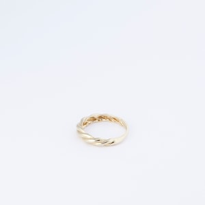 14K Gold Twisted Rope Ring, Silver Twisted Rope Ring, Minimalist ...
