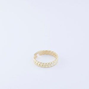 Braided Band Ring, 14K Solid Gold Braided Band Ring, 10K Gold Braided Band Ring, 8K Gold Braided ...