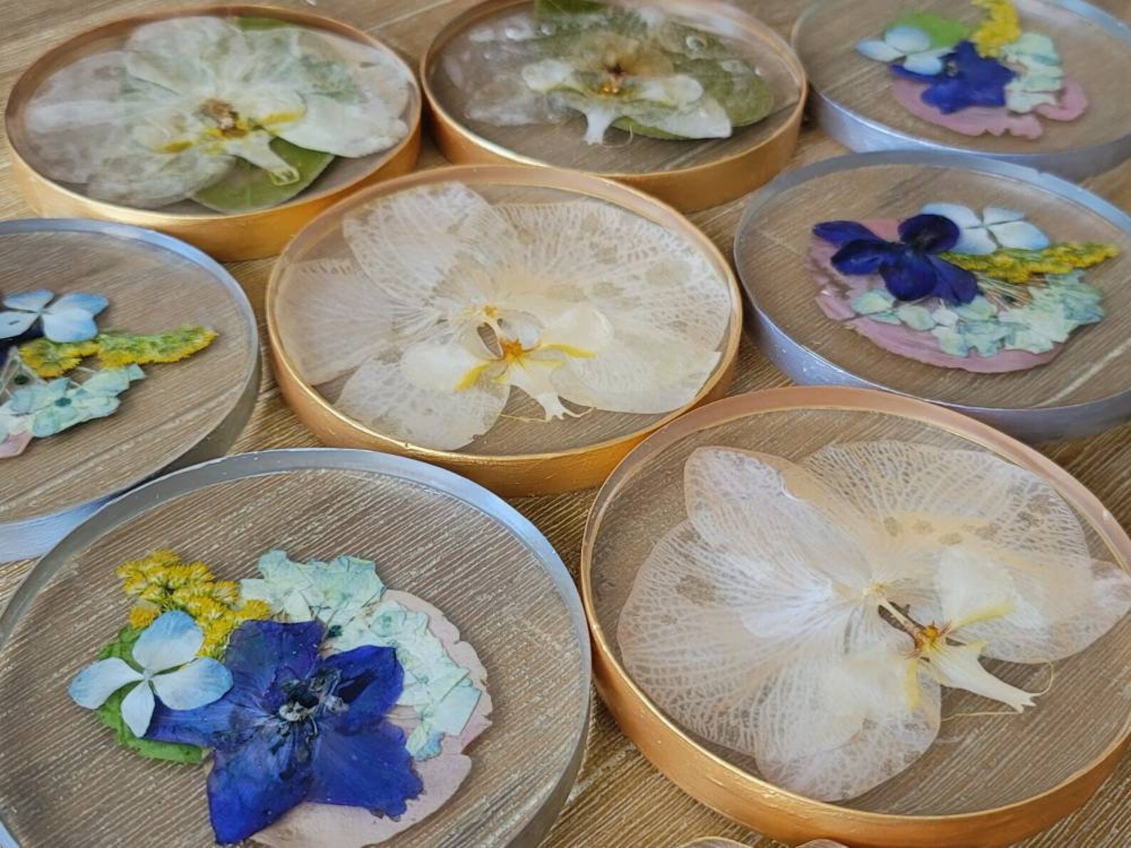 CUSTOM Round Coasters Resin Preserved Flower Coaster Bouquet - Etsy