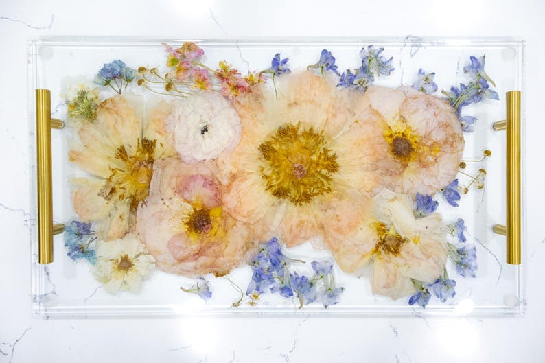 Memorial Flower Preservation Display Pressed Funeral Flower Tray ...