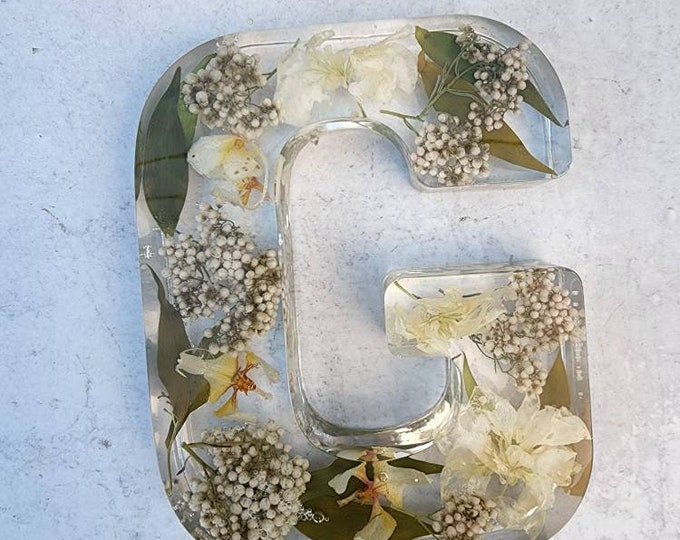 Pressed Flower Resin Name letters Only - Etsy