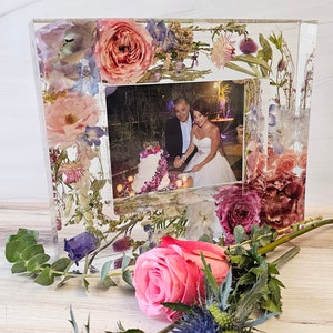 Preserved Flower Photo Frame for 5x7, Dried Flower Preservation, Resin ...