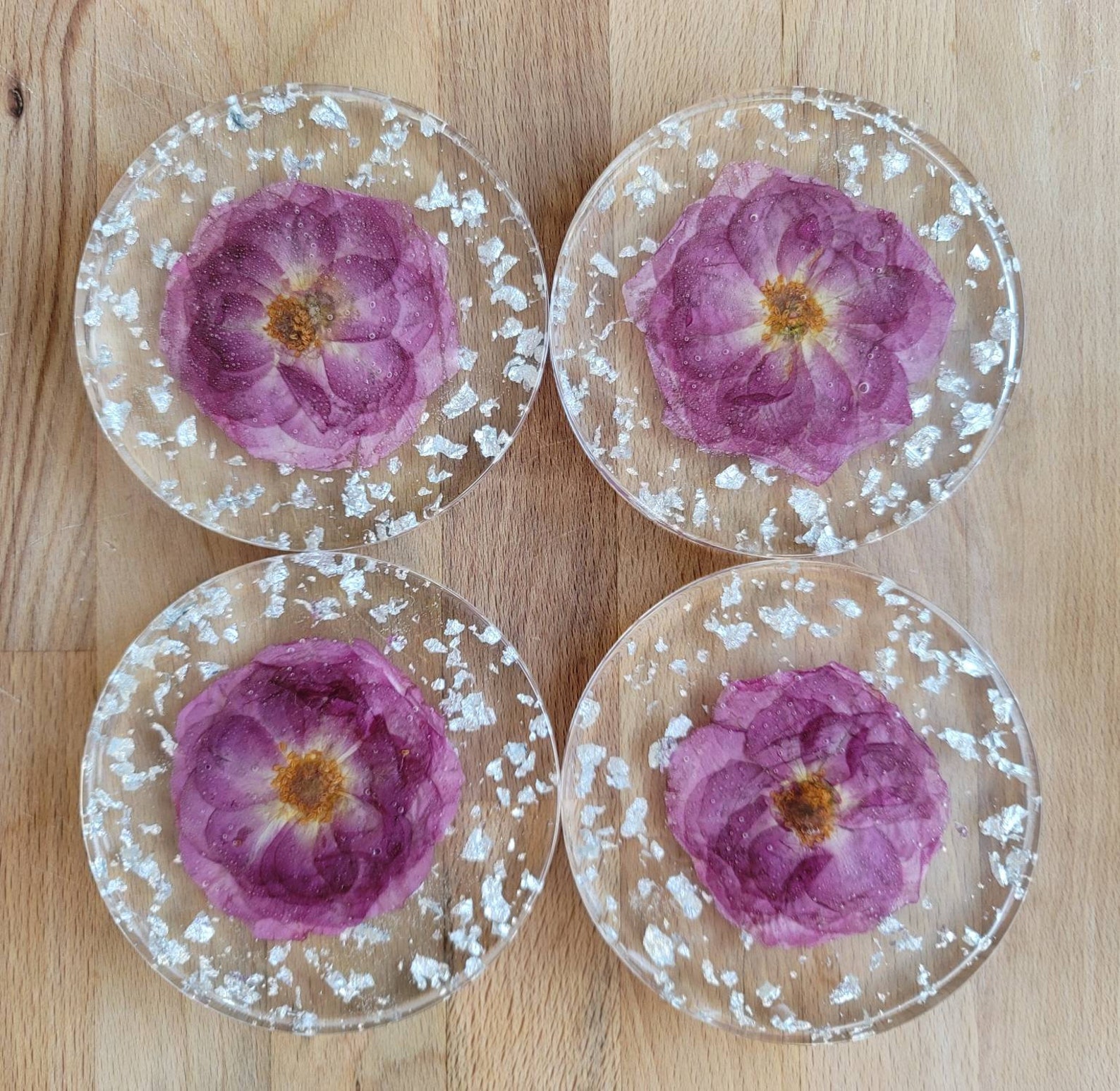 CUSTOM Round Coasters Resin Preserved Flower Coaster Bouquet - Etsy