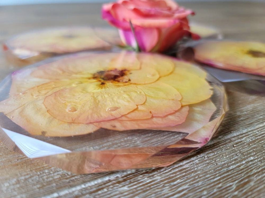 Diamond Edge Rose Coaster Crystal Coaster Rose Decor - Etsy