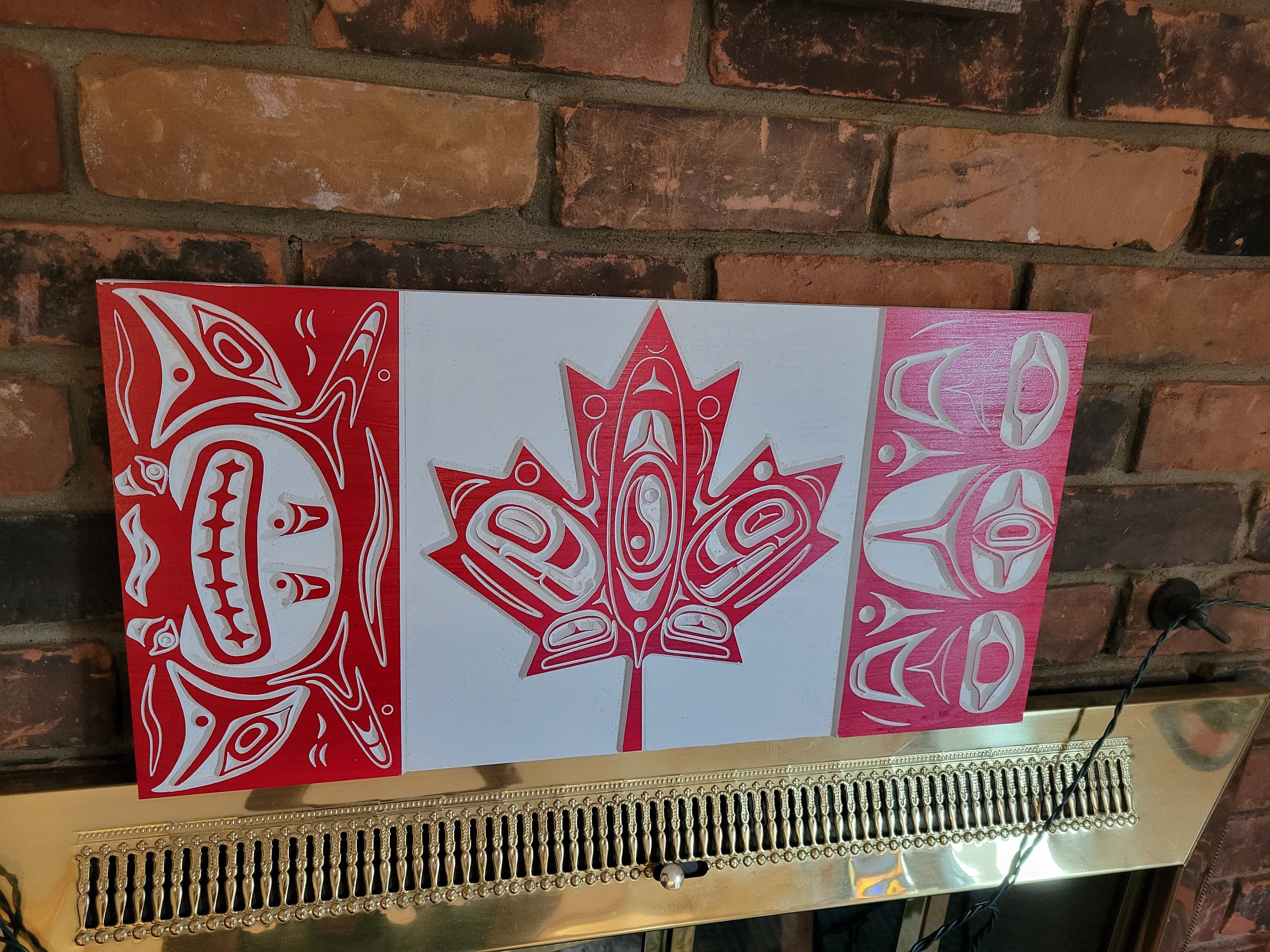 Canada Haida Flag. Digital Files for V-bit Engraving in Wood With CNC ...
