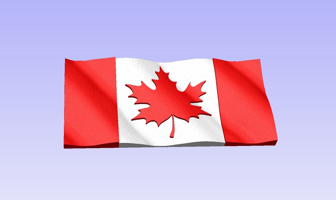Wavy Canada Flag 3D STL Model for CNC Router/3d Printing - Etsy