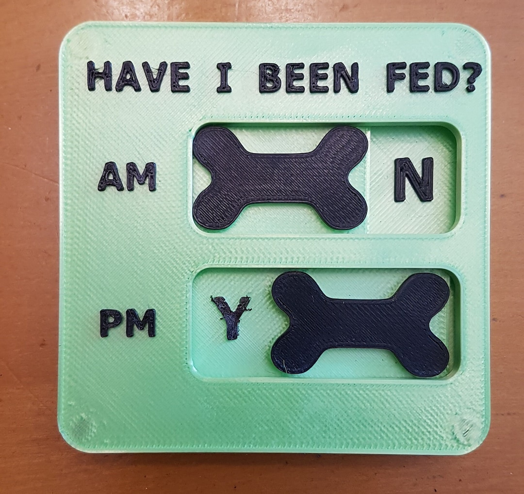 Personalized Dog Feeding Tracker - Custom Pet Feed Reminder - Breakfast ...